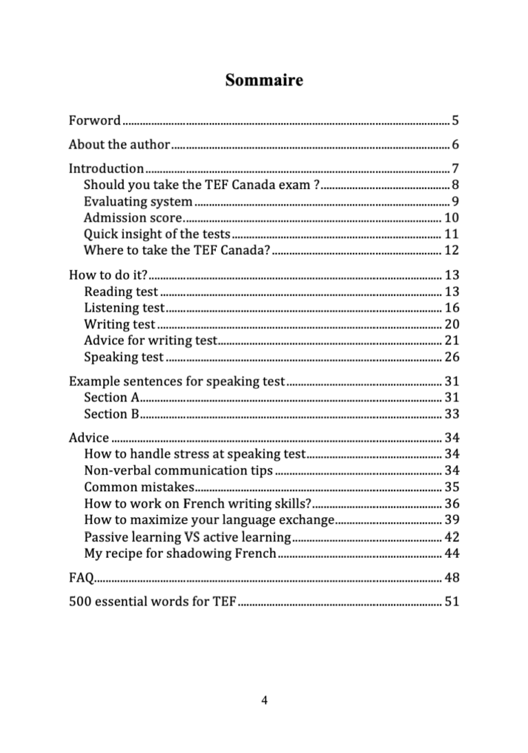 TEF CANADA EXPRESS GUIDE: 45 min to double your score – Get Set French